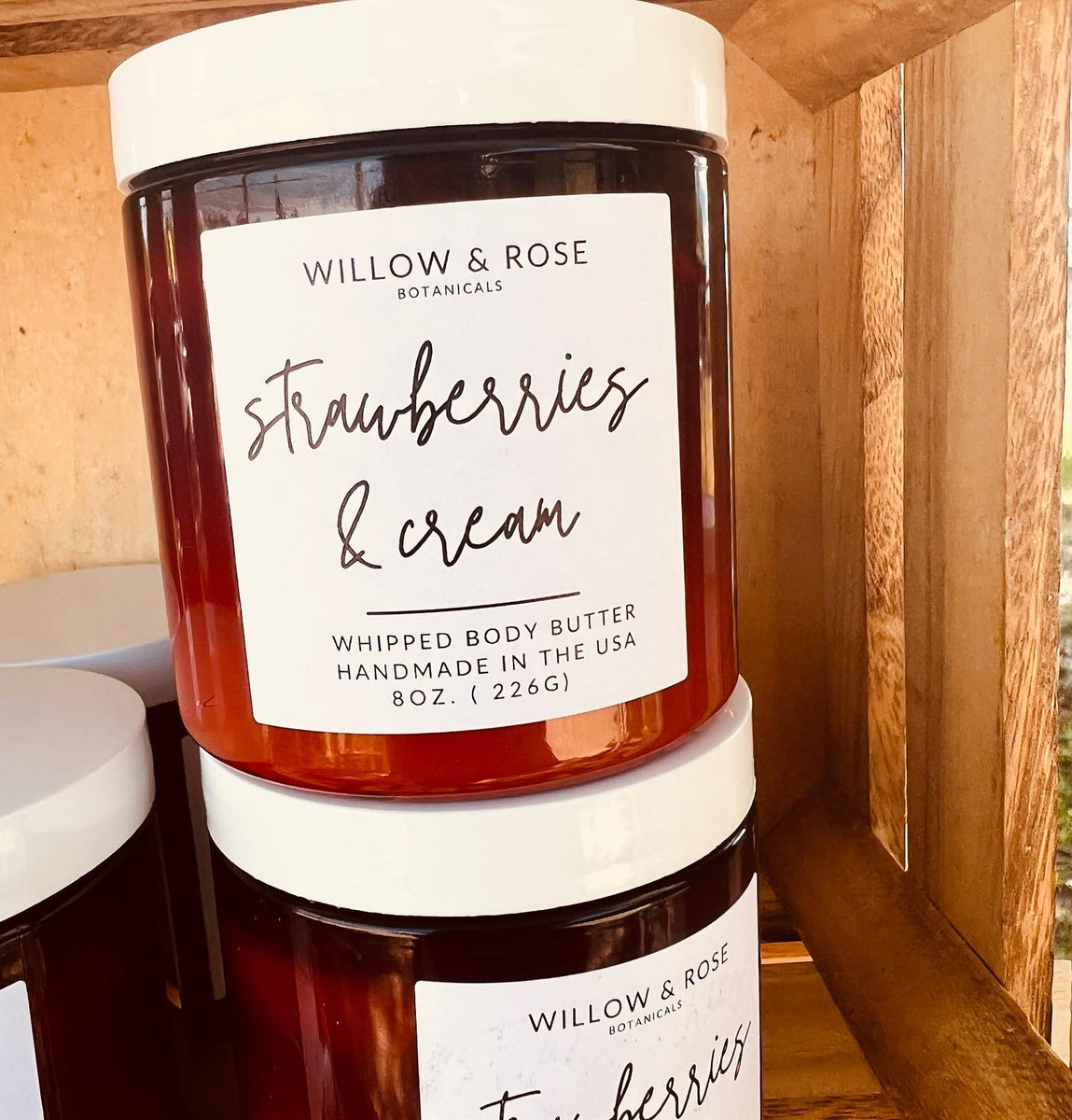Strawberries & Cream Whipped Body Butter | Willow&Rose Botanicals